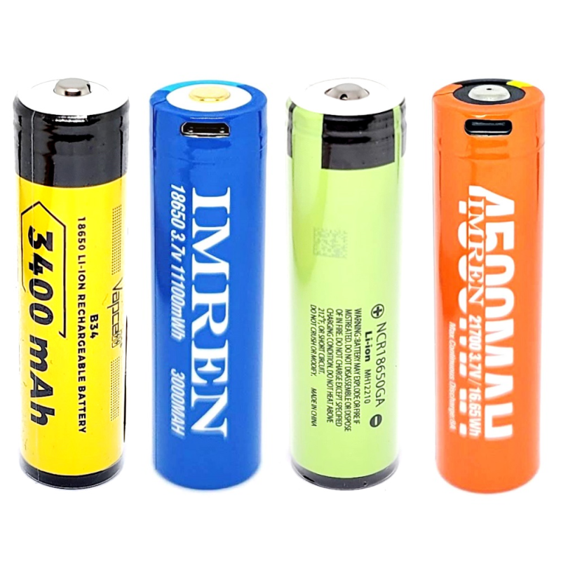 Button Top 16340 18500 18650 21700 Li-ion Rechargeable Batteries – MABD ...